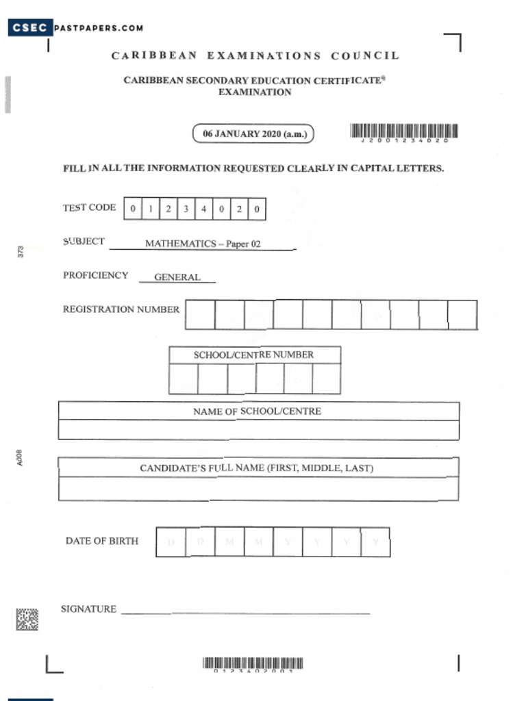 Jan 2020 Paper 2 PDF | PDF