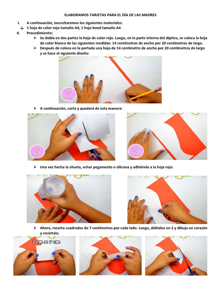 Elaboramos Tarjetas Para El Día De Las Madres Pdf