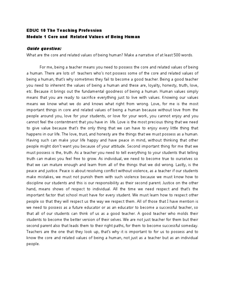 Educ 10 The Teaching Profession | Download Free PDF | Love | Teachers