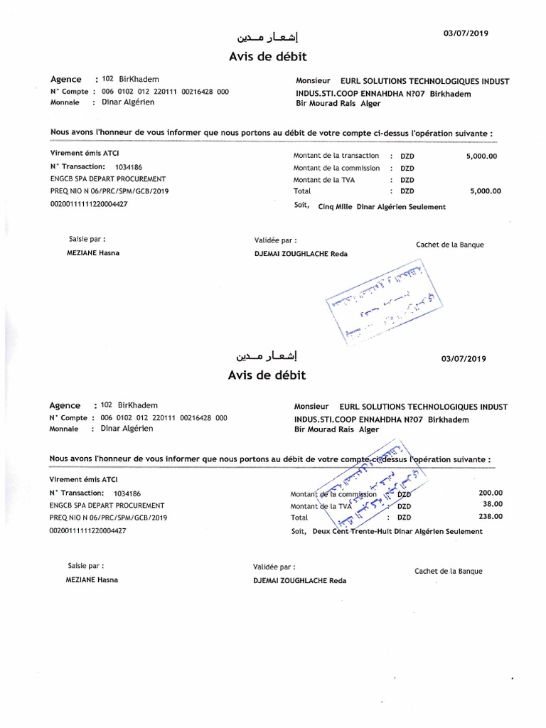 Ordre de Virement | PDF