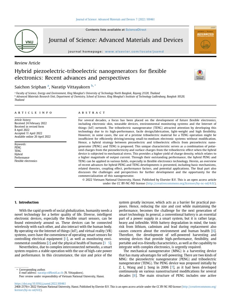 Hybrid TENG-PENG PDF | PDF | Science & Mathematics | Technology ...