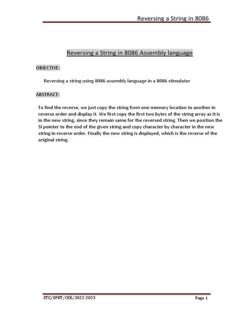 Miccc | PDF | String (Computer Science) | Assembly Language