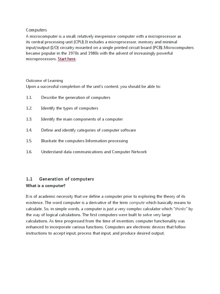 Computers: Start Here | PDF