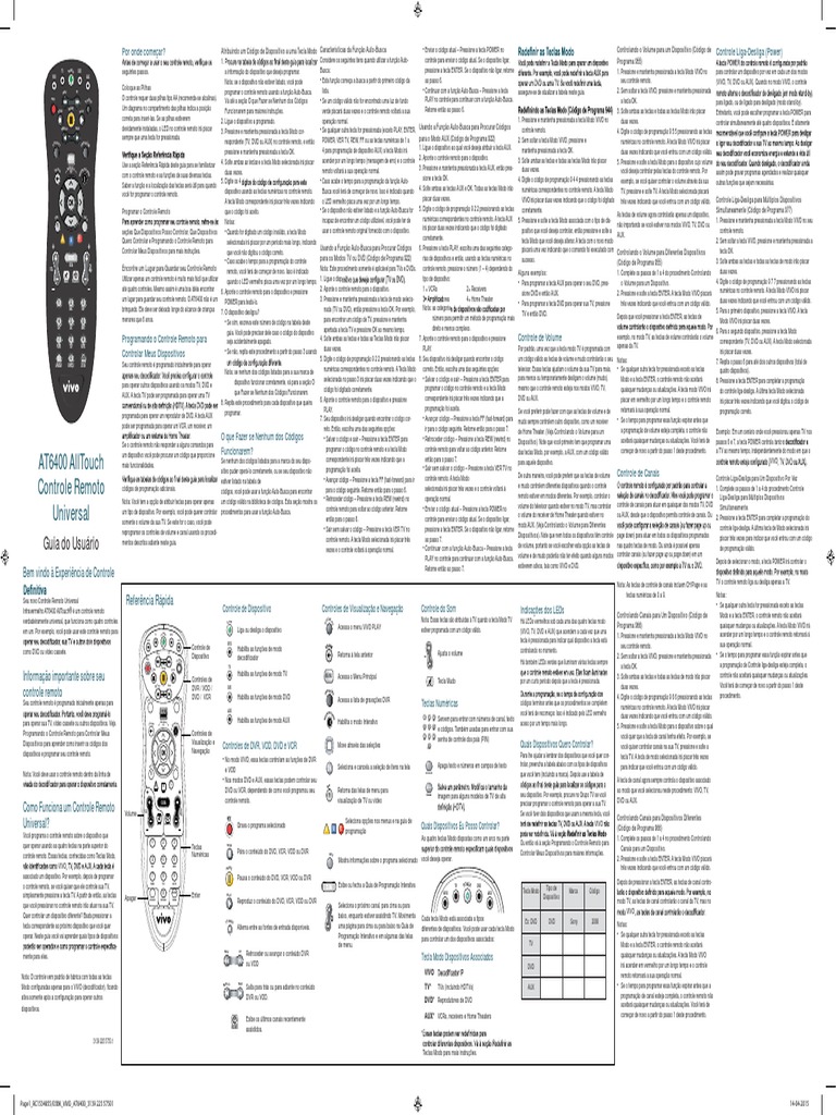 Manual Controle Remoto IPTV Vivo | PDF | DVD | Irã