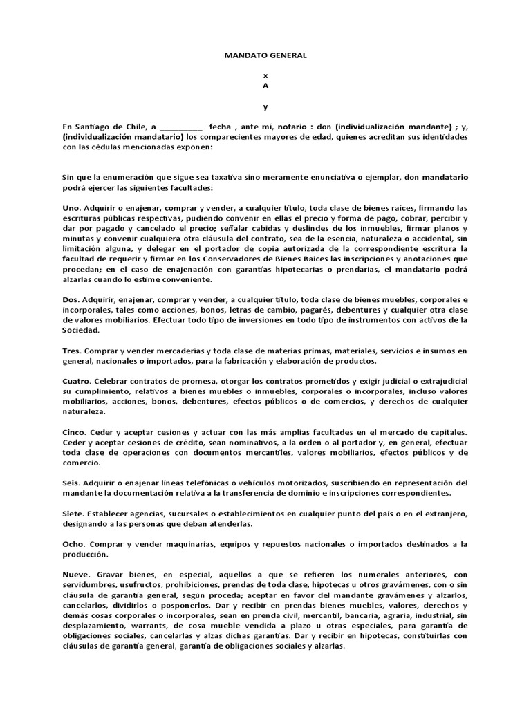 Mandato General Ejemploi | PDF | Bancos | Patentar