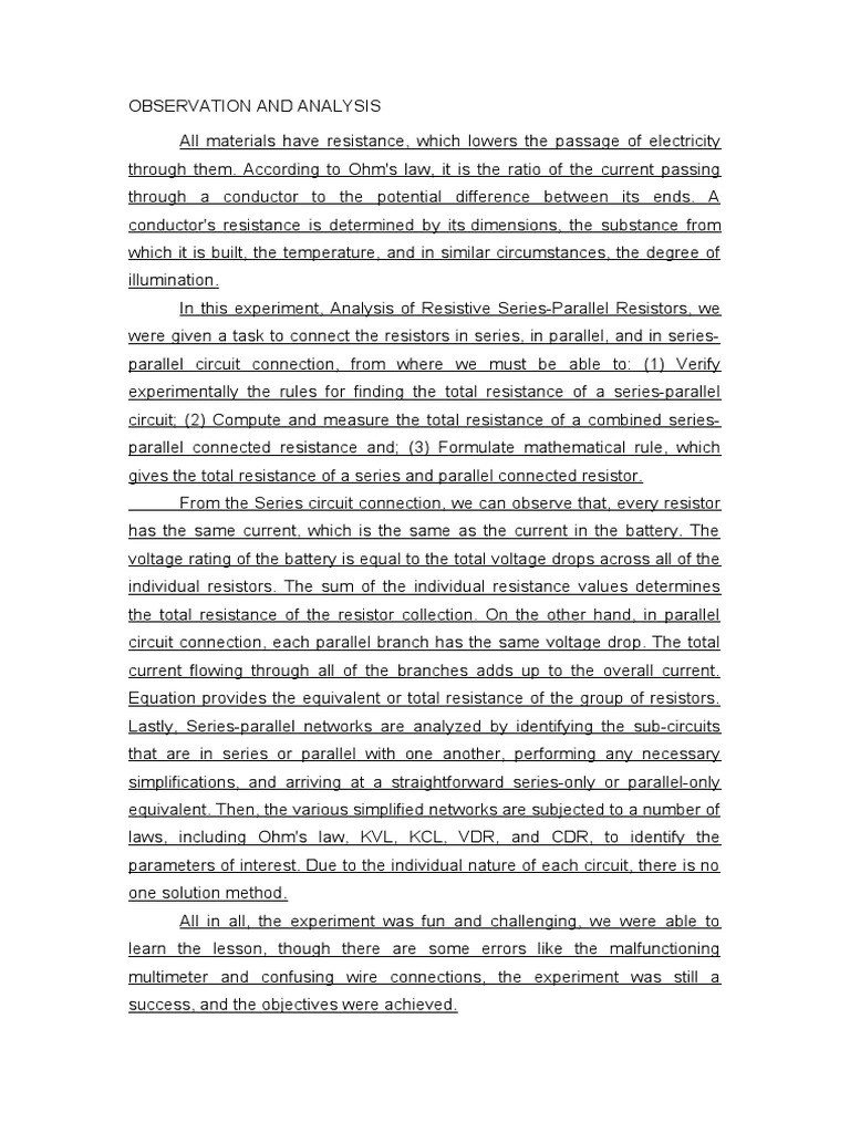 Observation and Analysis | PDF