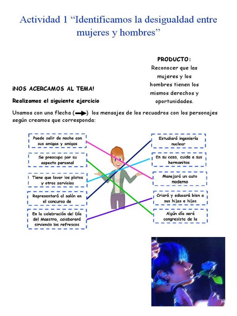 Actividad 1 Identificamos La Desigualdad Entre Mujeres y Hombres | PDF