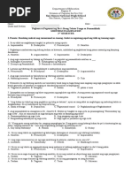 4th Quarter Exam-Pagbasa at Pagsusuri NG Iba't Ibang Teksto Tungo Sa ...