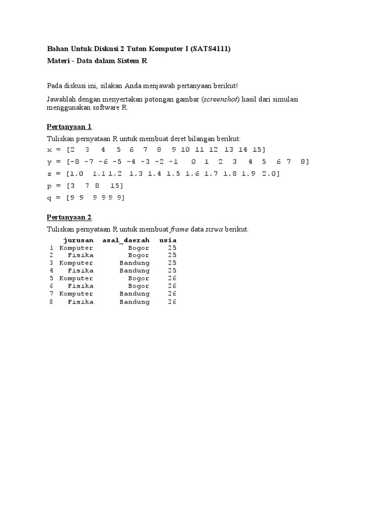 Topik Diskusi 2 Komputer PDF | PDF