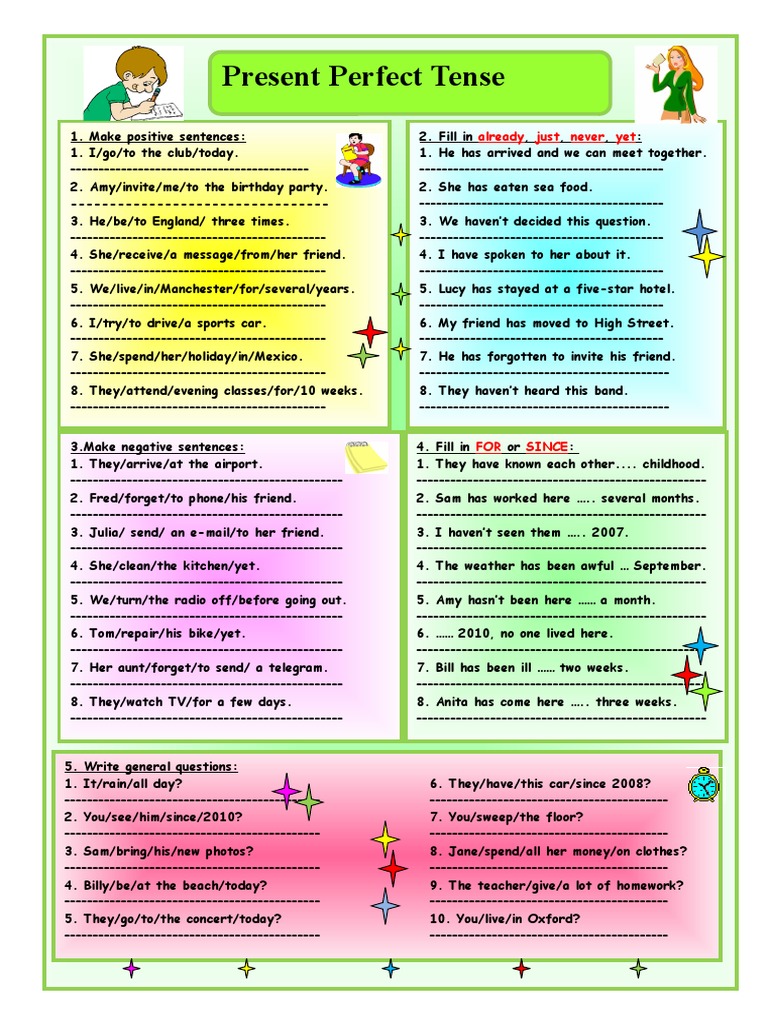 Present Perfect Tense - 12428 | PDF
