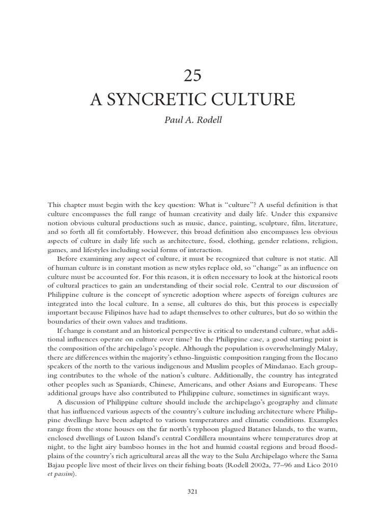 Philippine Syncretic Culture | PDF