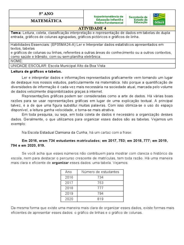5º MAT Atividade 4 - 26-03 Rosí | PDF