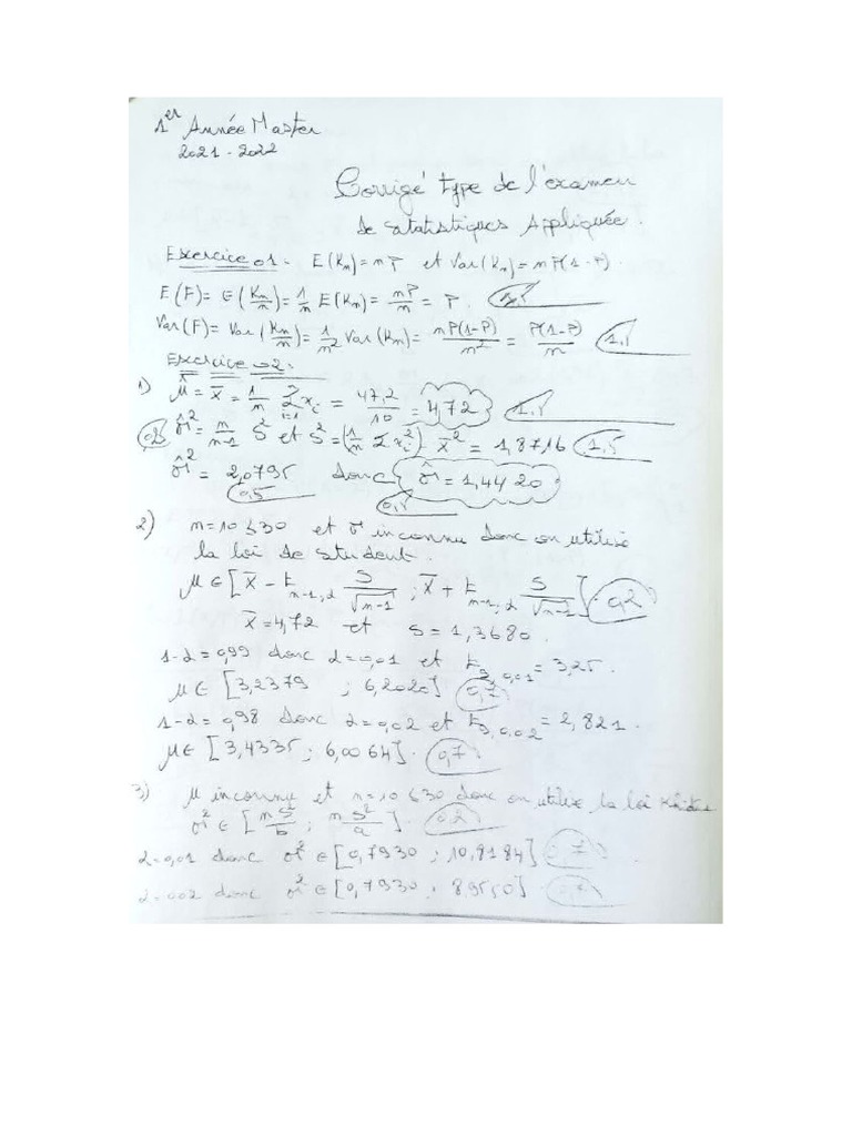 Corrigé Type Examens M1-S1 | PDF