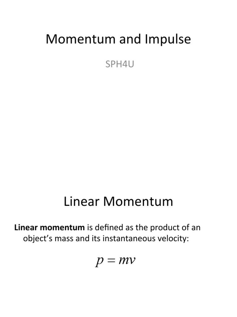 Momentum and Impulse Worksheet | PDF