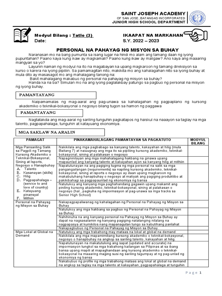 Module 3 Esp 9 Quarter 4 | PDF