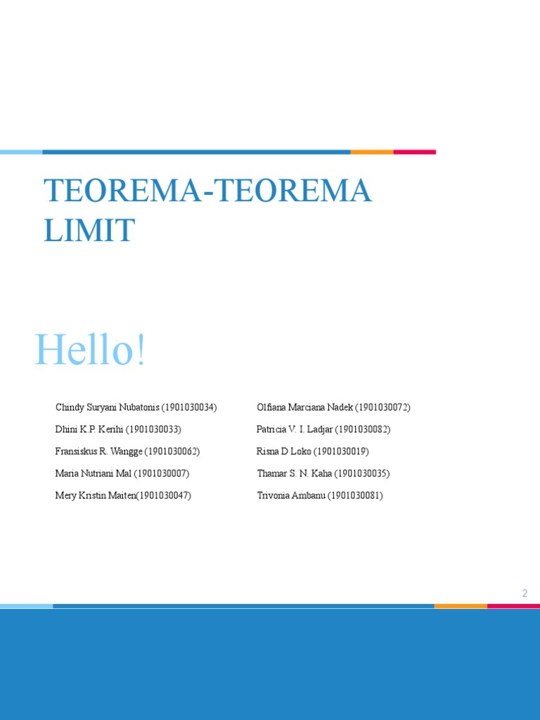 Teorema Limit dan Latihan Soal | PDF