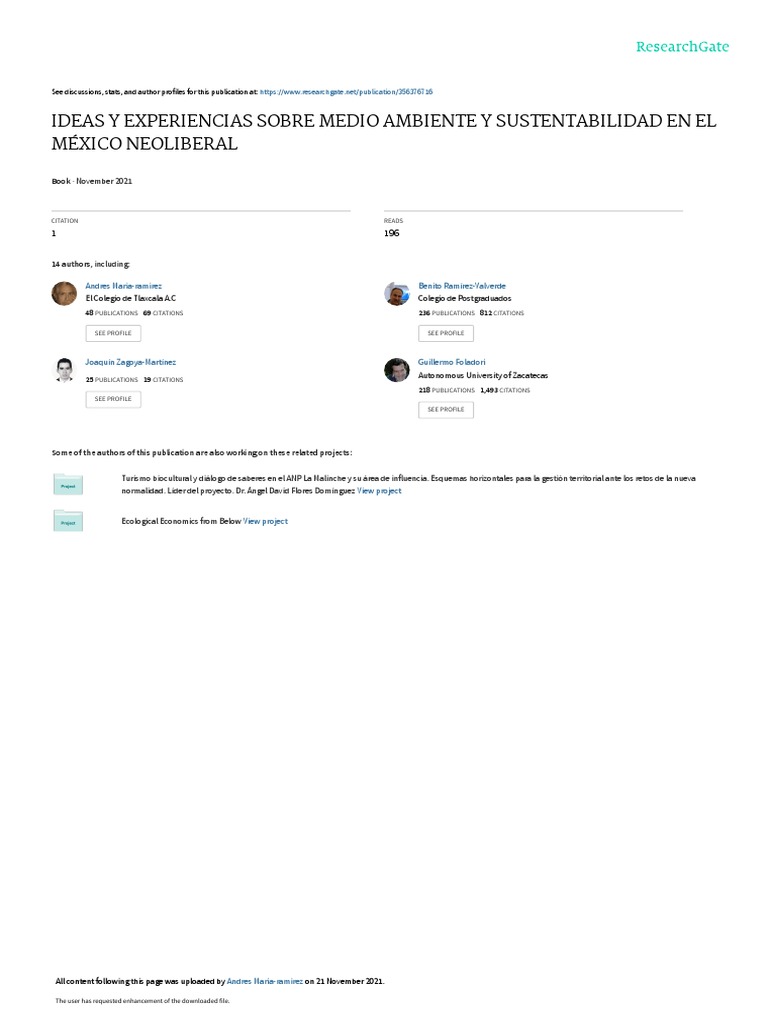 Ideas y Experiencias Sobre Medio Ambiente y Sustentabilidad | PDF