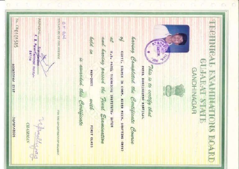 Computer Aided Mechanical Drafting Certificate PDF | PDF