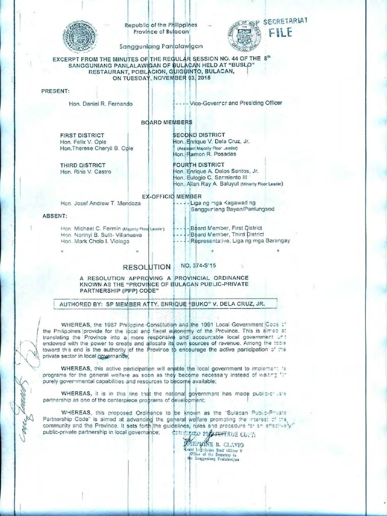 Bulacan PPP Code.pdf | PDF
