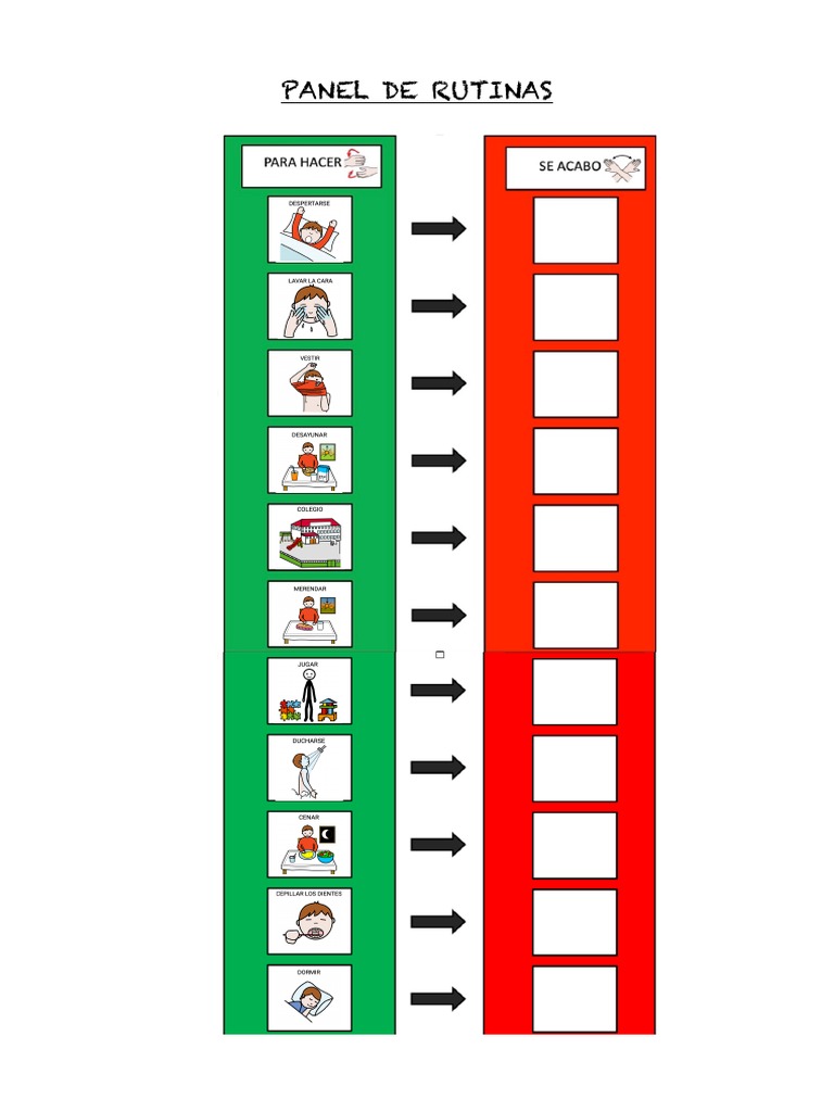 Descargable Panel de Rutinas | PDF