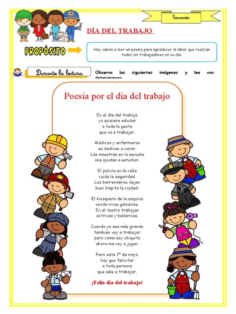 E3 Ficha D4 Plan Lector Día Del Trabajo | PDF