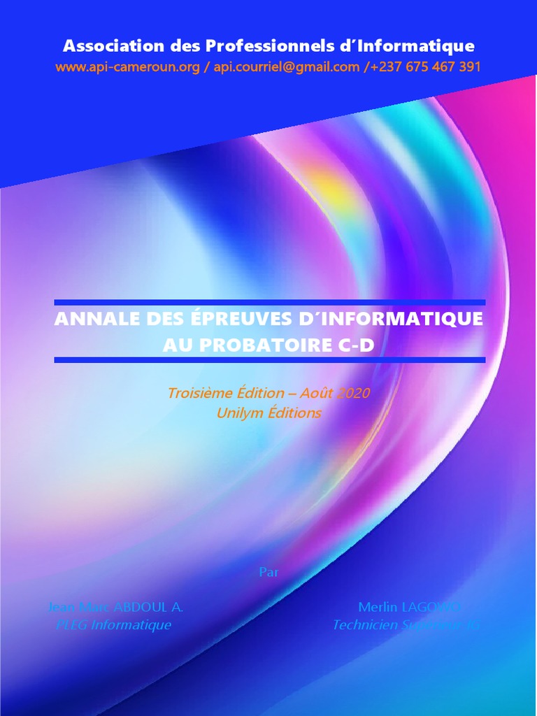 Annale Info 1 ESG | PDF