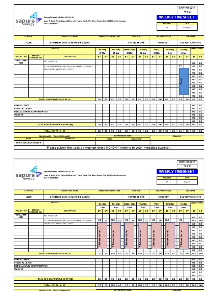 Timesheet_Offshore.xlsx | PDF