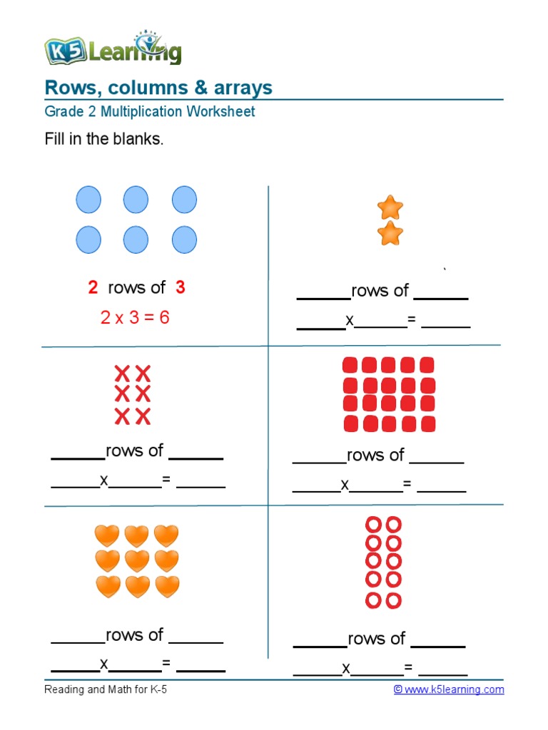 Grade 2 Multiply Rows Columns A | PDF
