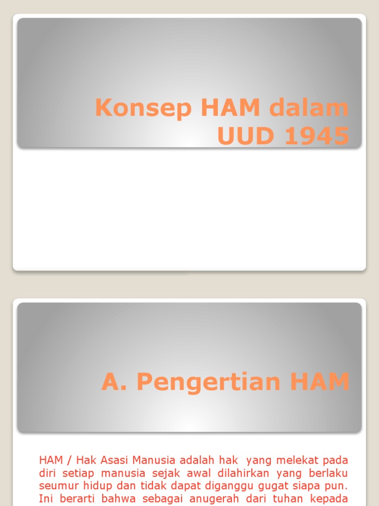 Konsep HAM Dalam UUD 1945 | PDF