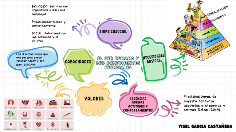 Mapa Mental-El Ser Humano y Sus Componentes Esenciales | PDF