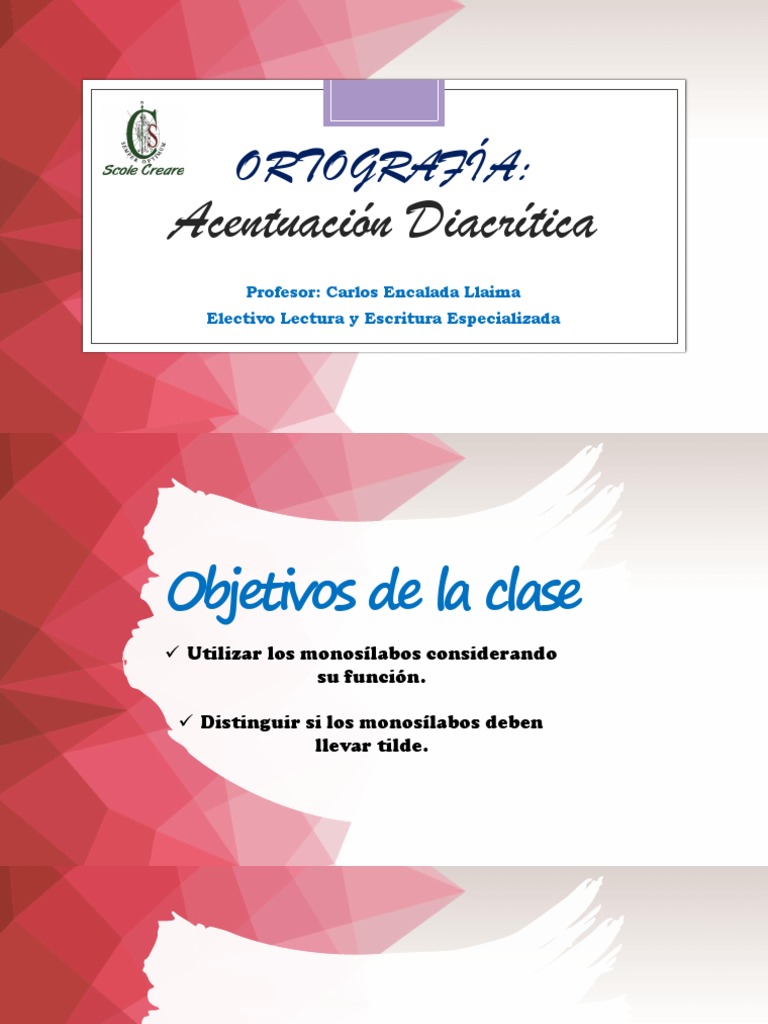 Acentuación Diacrítica en Monosílabos | PDF