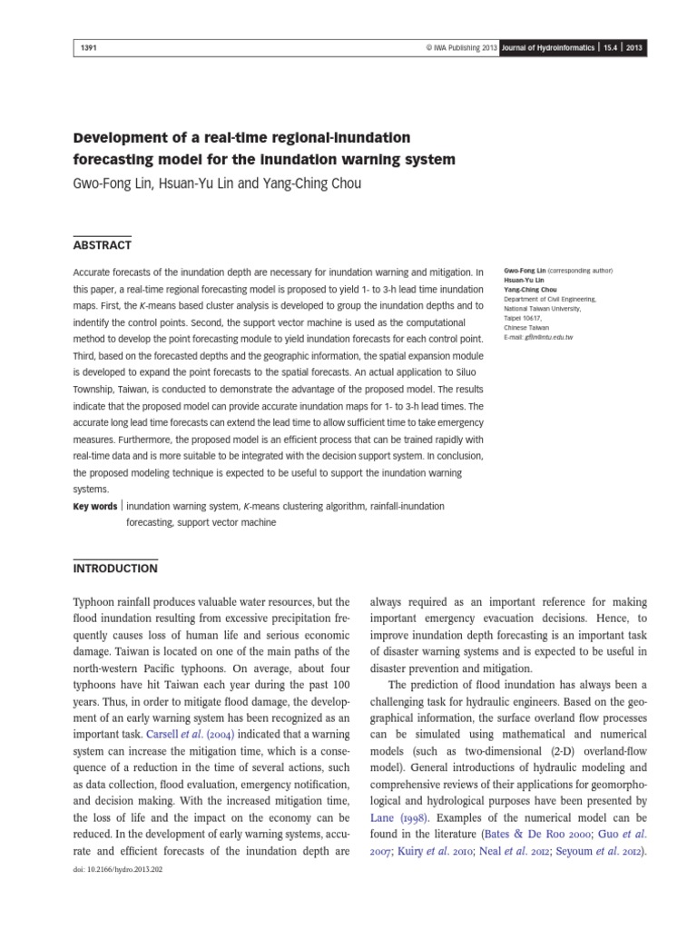 Development Of A Real Time Regional Inundation Forecasting Model For