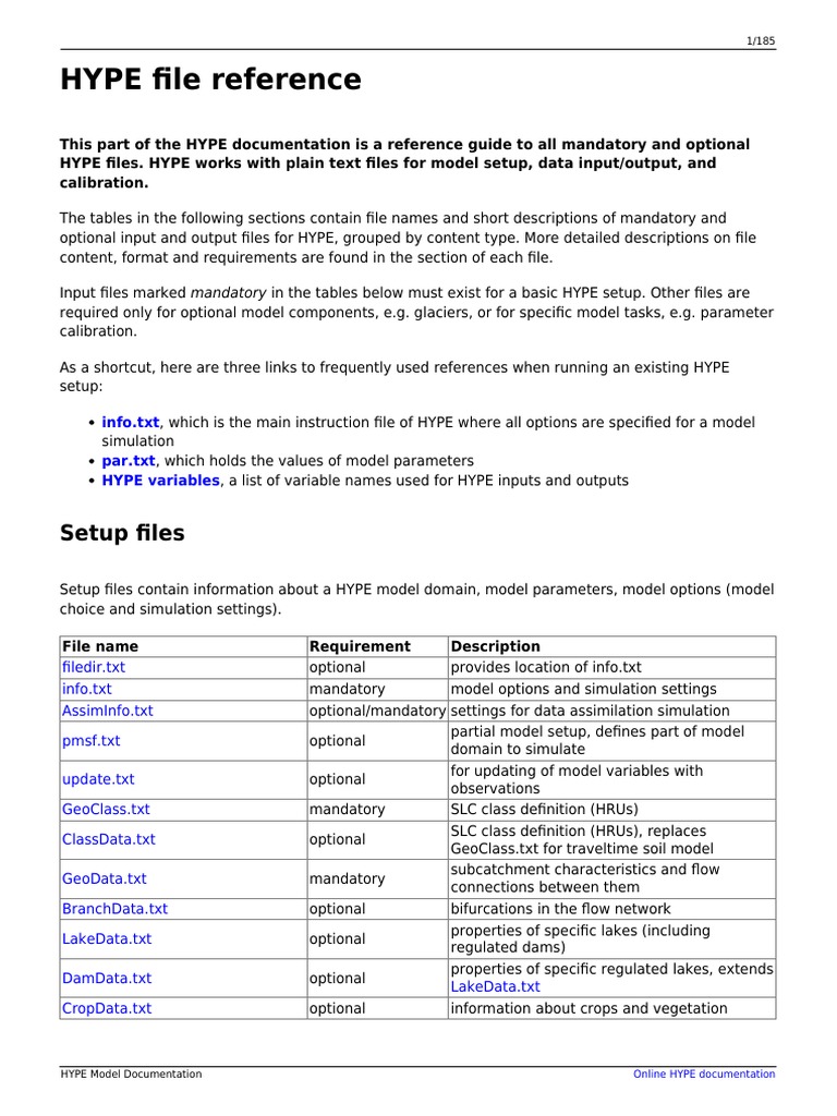 Hype File Reference PDF | PDF