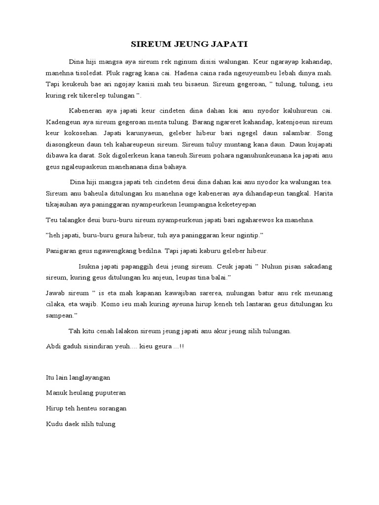 Sirem Jeung Japati | PDF