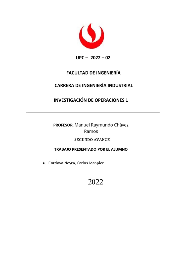 Segundo Avance IOP S | PDF