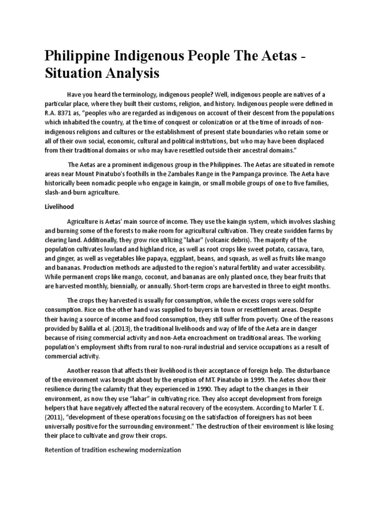Aetas: Challenges and Cultural Resilience | PDF