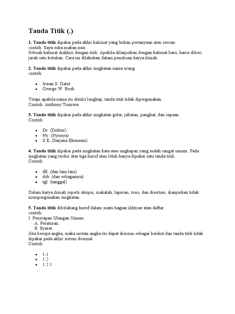 Panduan Penggunaan Tanda Baca | PDF