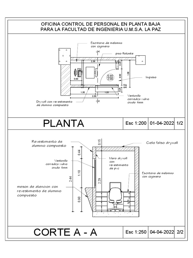 Planos Caseta Control Umsa 04 05 2022 Pdf Pdf