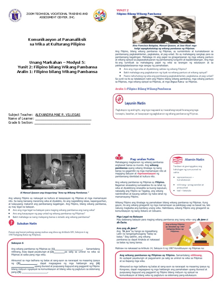 Komunikasyon-at-Pananaliksik11 Q1 Module5 | PDF