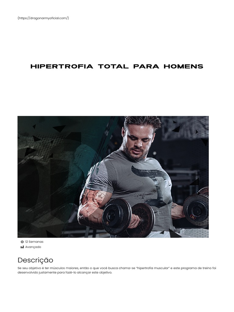 Hipertrofia Total para Homens - Dragon Army BR | PDF