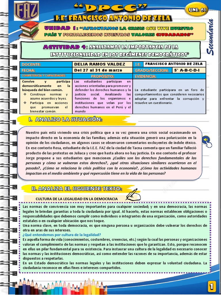 5°dpcc. Actv.01-Uni .01-Sem.01 PDF | PDF