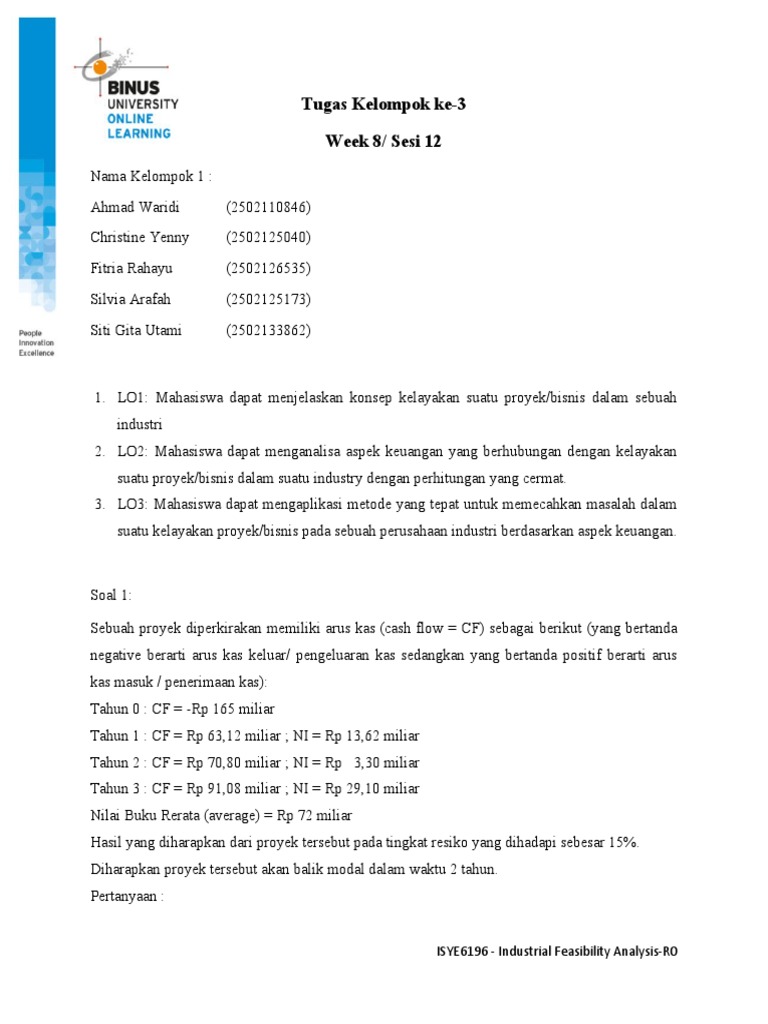 Template Tugas Kelompok 3 - Rev1 | PDF