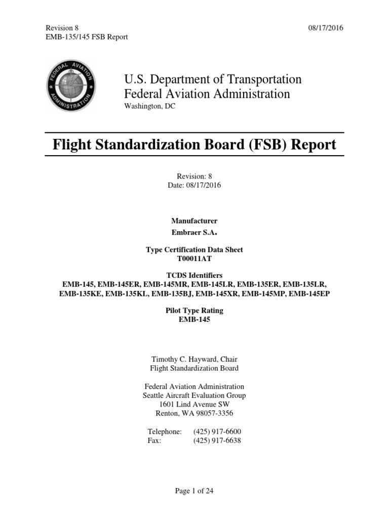 Emb 145 Faa FSB | PDF