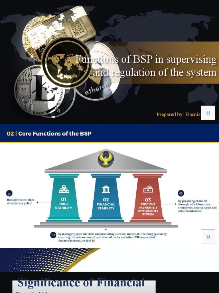 Functions of BSP in Supervising and Regulation of The System | PDF