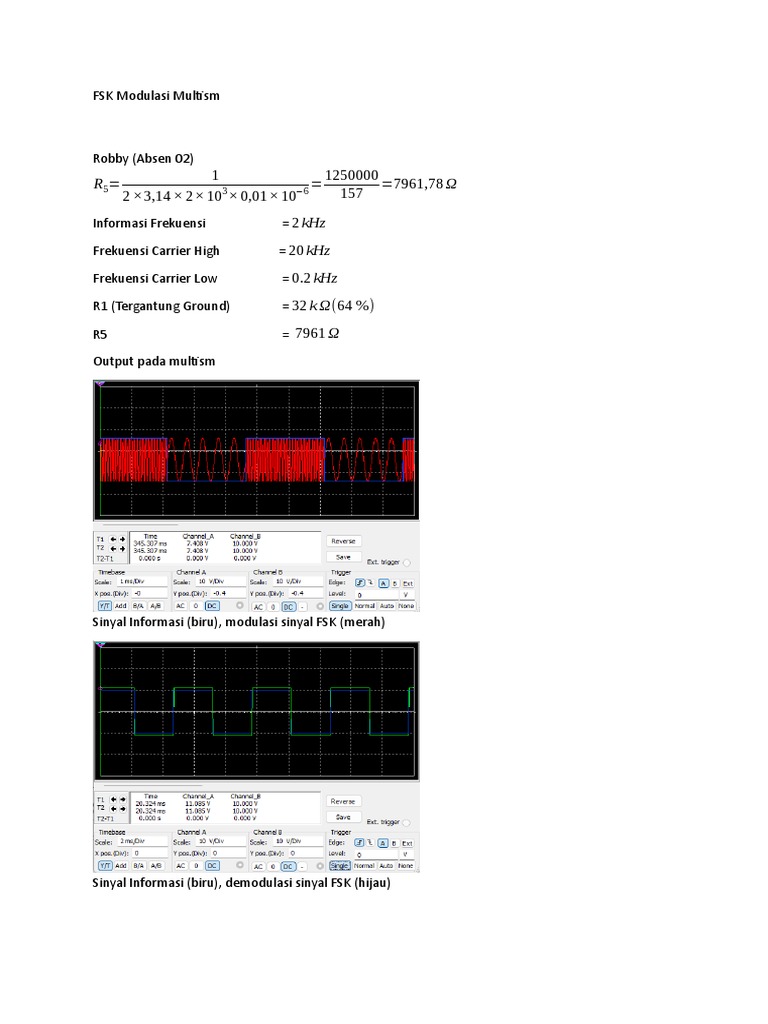 FSK Modulasi Multism | PDF