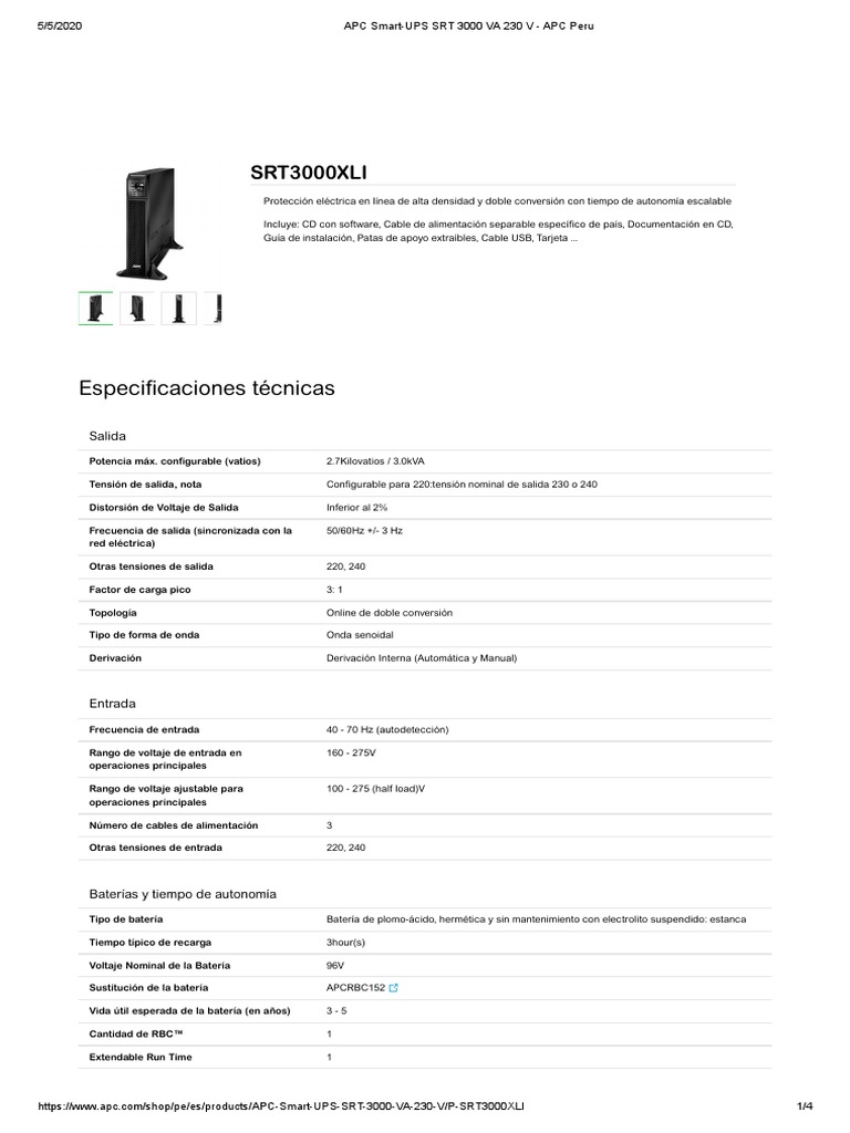 Apc Srt3000xli PDF | PDF