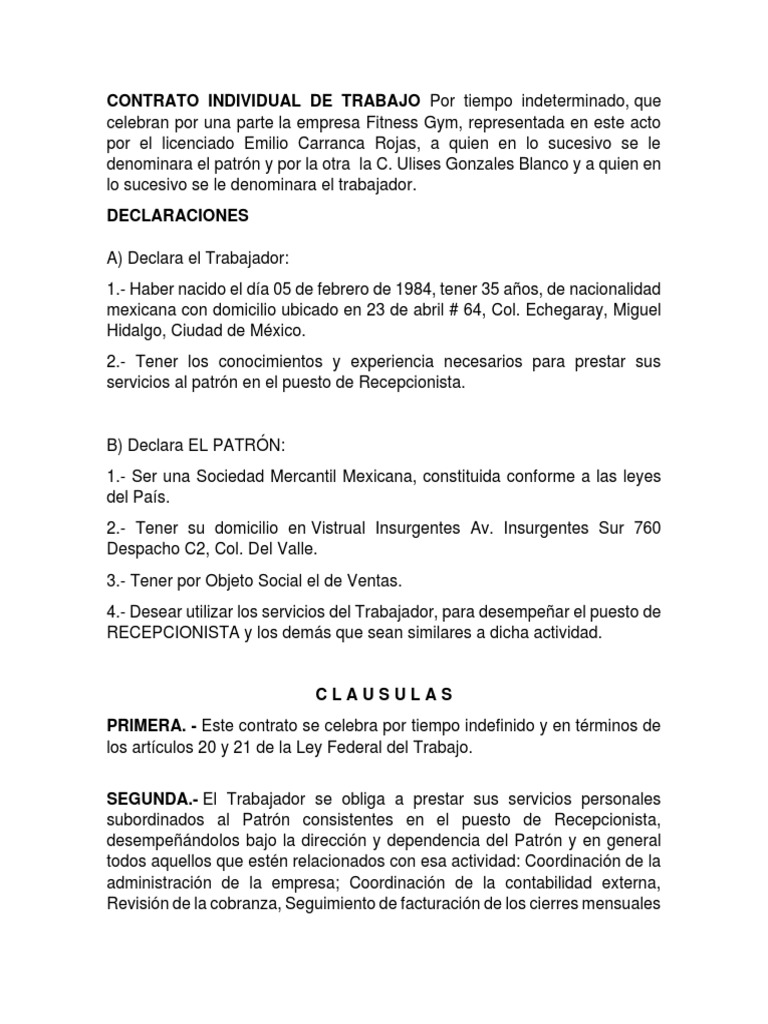 Contrato Laboral.pdf | PDF