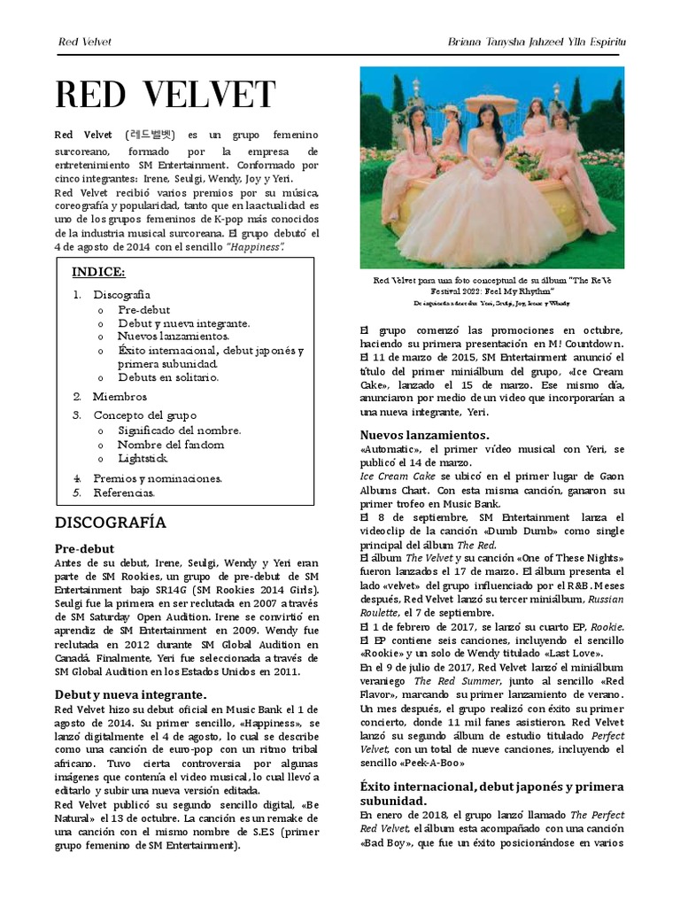 Red Velvet PDF | PDF