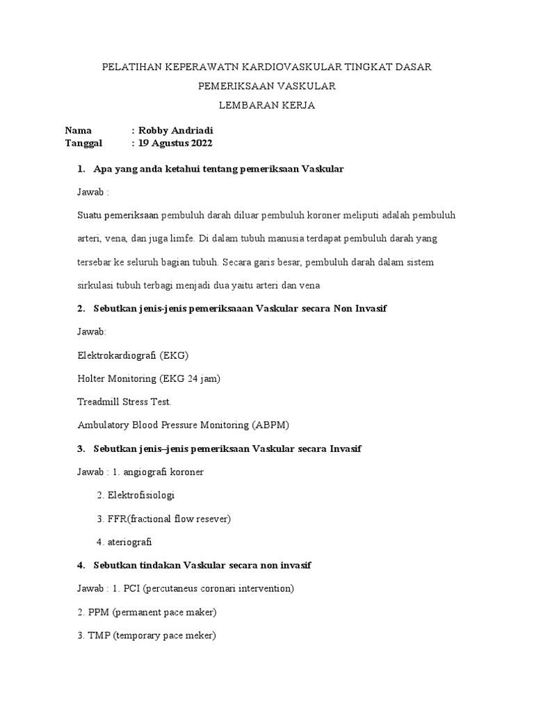 Pemeriksaan Vaskular | PDF