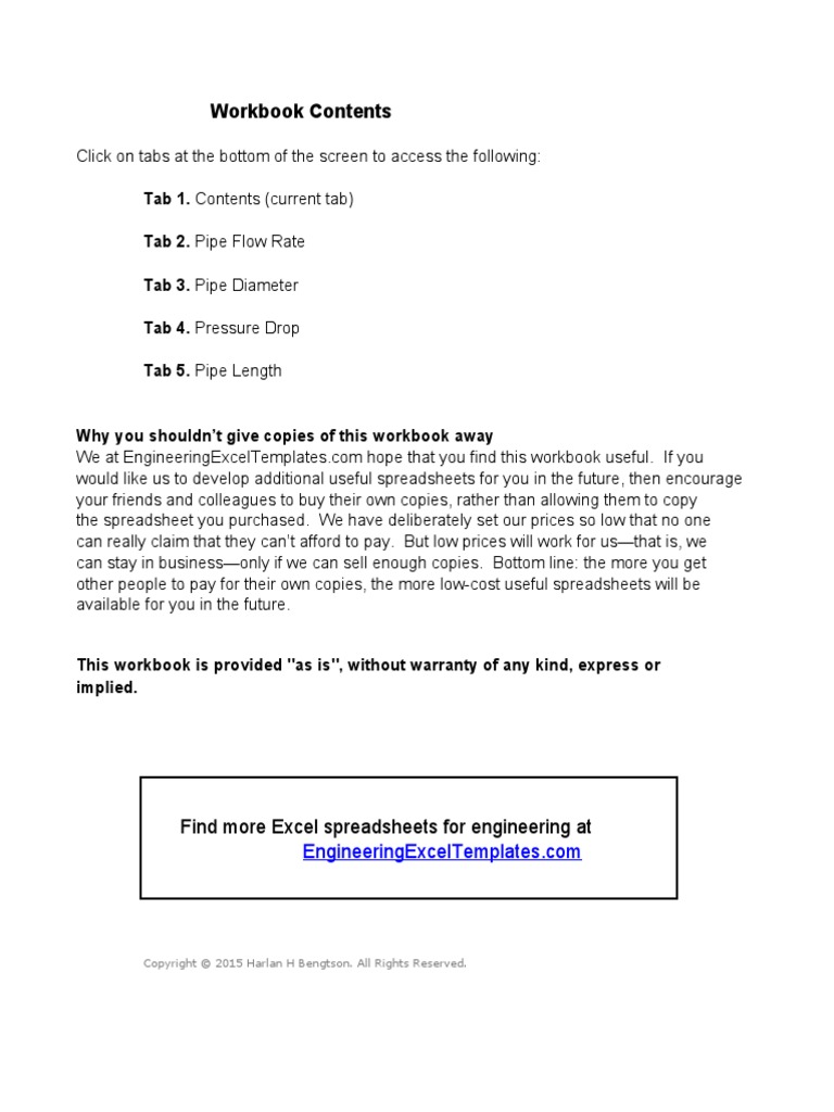 Hazen Williams Pipe Flow Calculations - SI Units | PDF